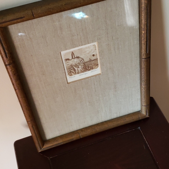 Vintage | Wall Decor | Signed Print Vintage Boho Lighthouse Small ...